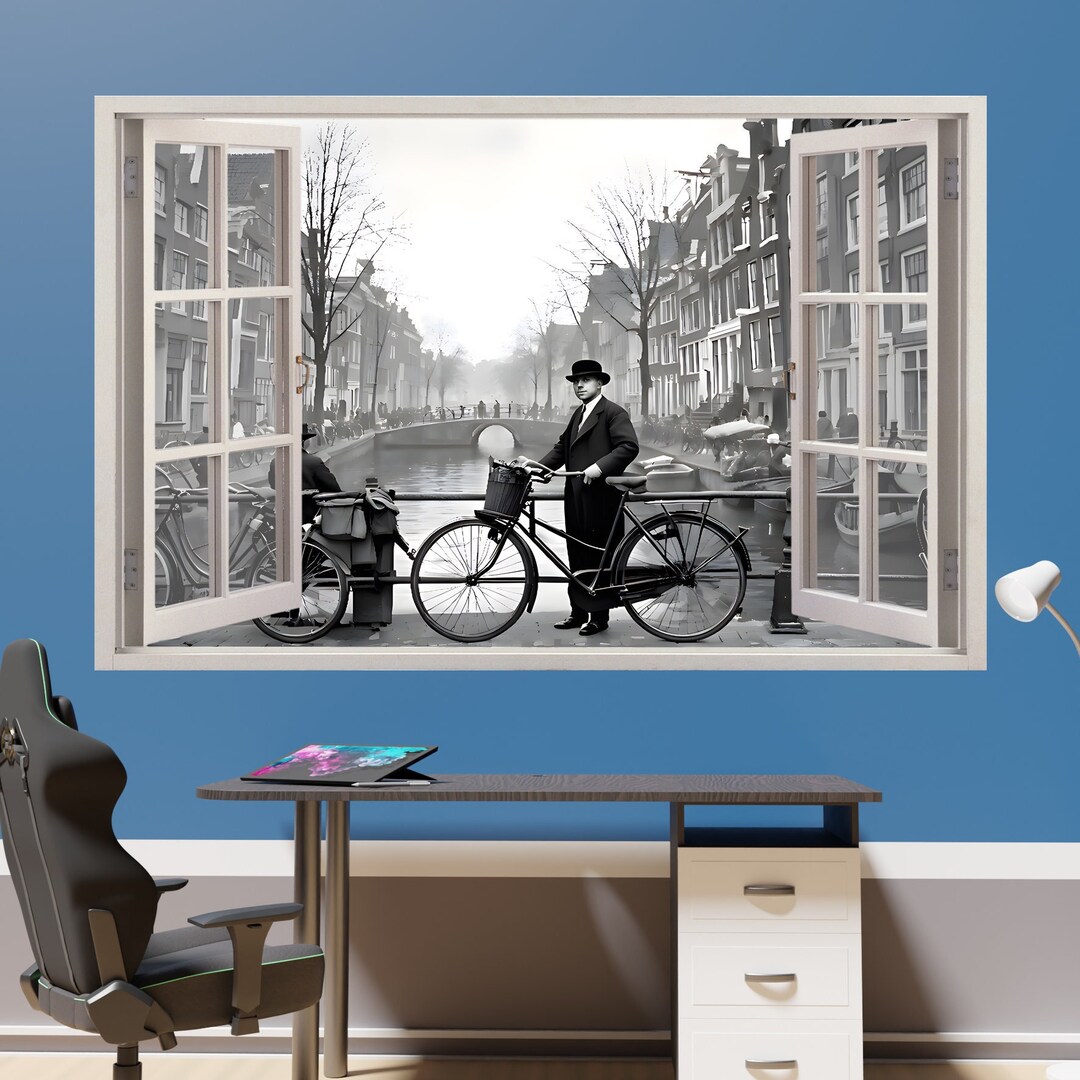 Old Amsterdam Wall Art Sticker Decal Mural Poster Office Nursery Room ...