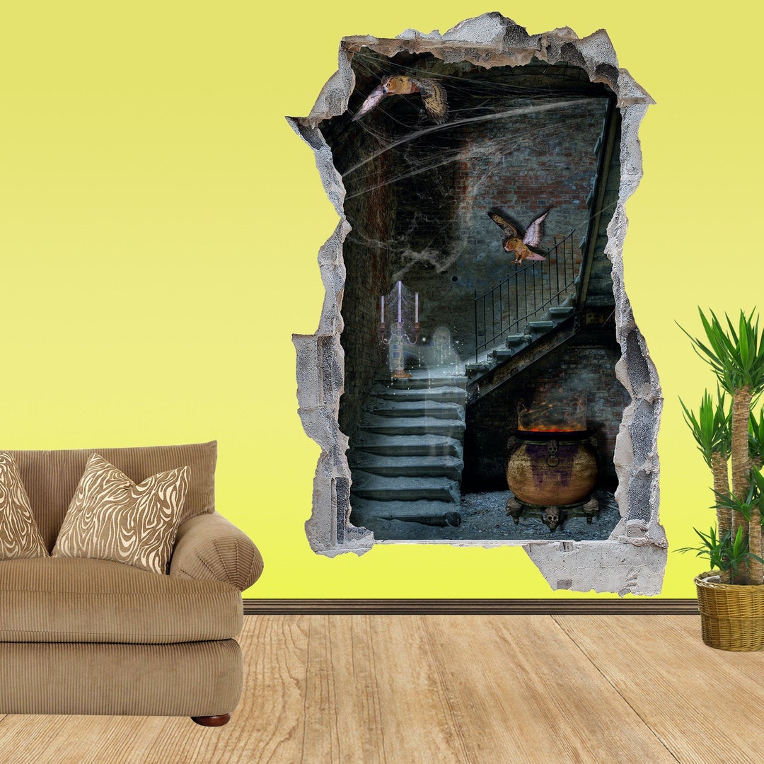 Dark Magic Haunted House Ghost Gothic Wall Sticker Art Poster Mural ...