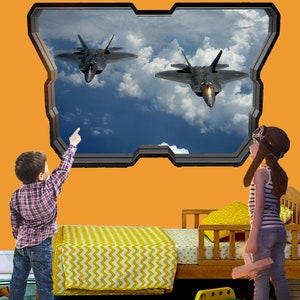 Army Fighter Jets Flight Wall Sticker Art Poster Mural Transfer Decal ...