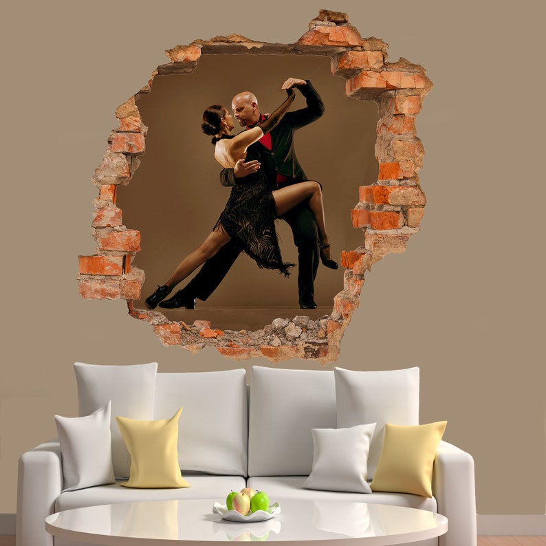 Music Dance Dancer Tango Wall Sticker Art Poster Mural - Etsy