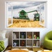 Tractor Combine Harvester Wheat Field Wall Sticker Art Poster Mural ...