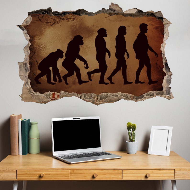 Evolution of Human Educational Wall Sticker Art Poster Mural - Etsy