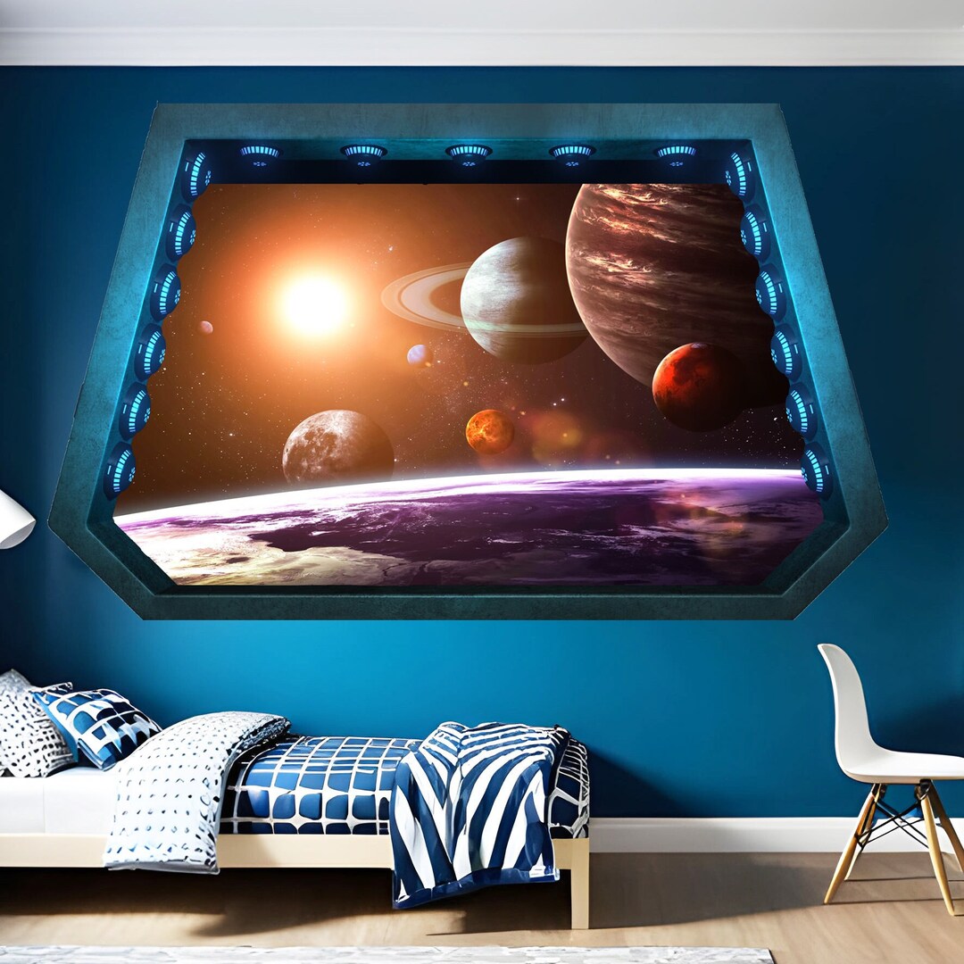 Planets Stars Space Wall Sticker Art Poster Mural Decal Room Office ...