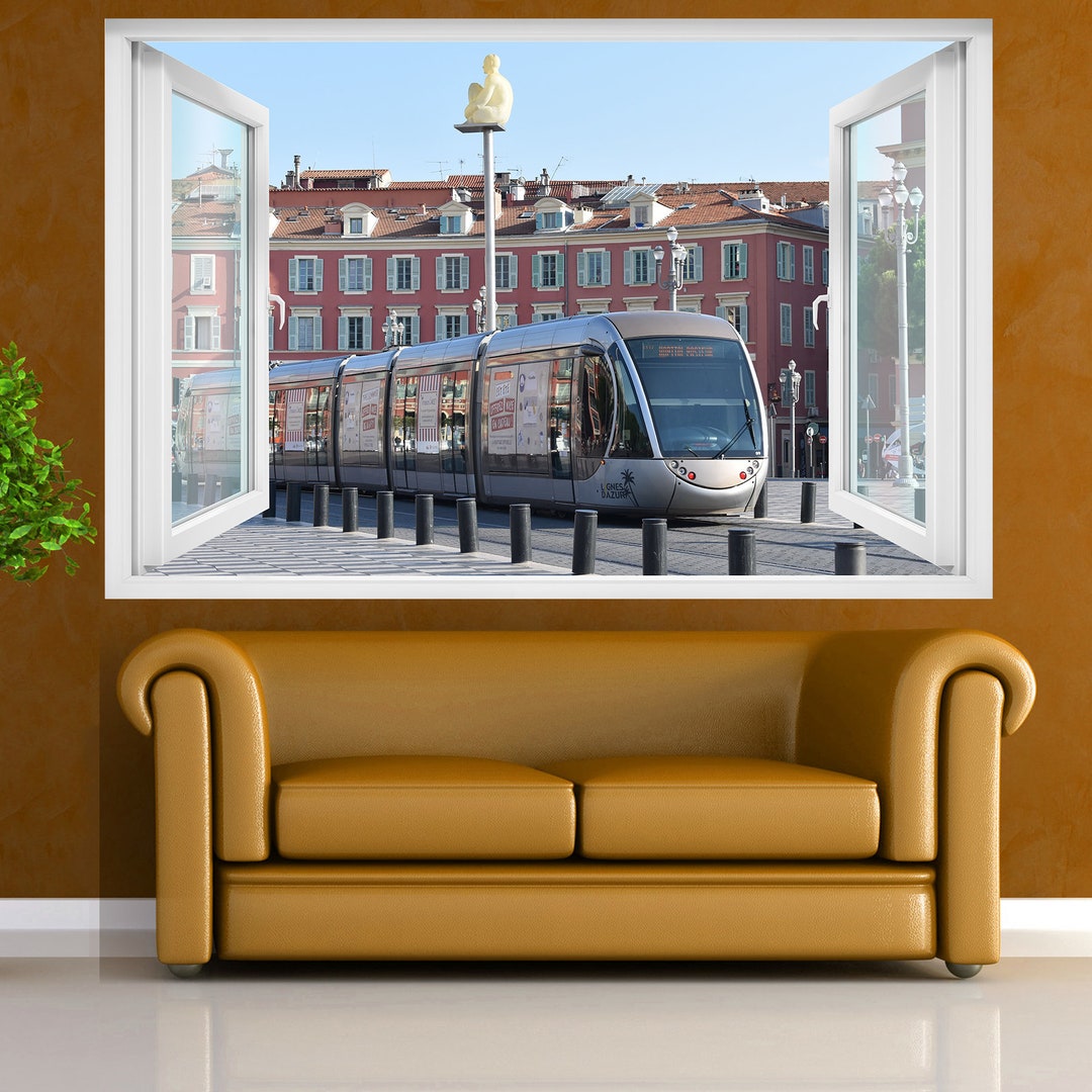 Transport Railway City Tram Wall Sticker Art Poster Mural Transfer ...