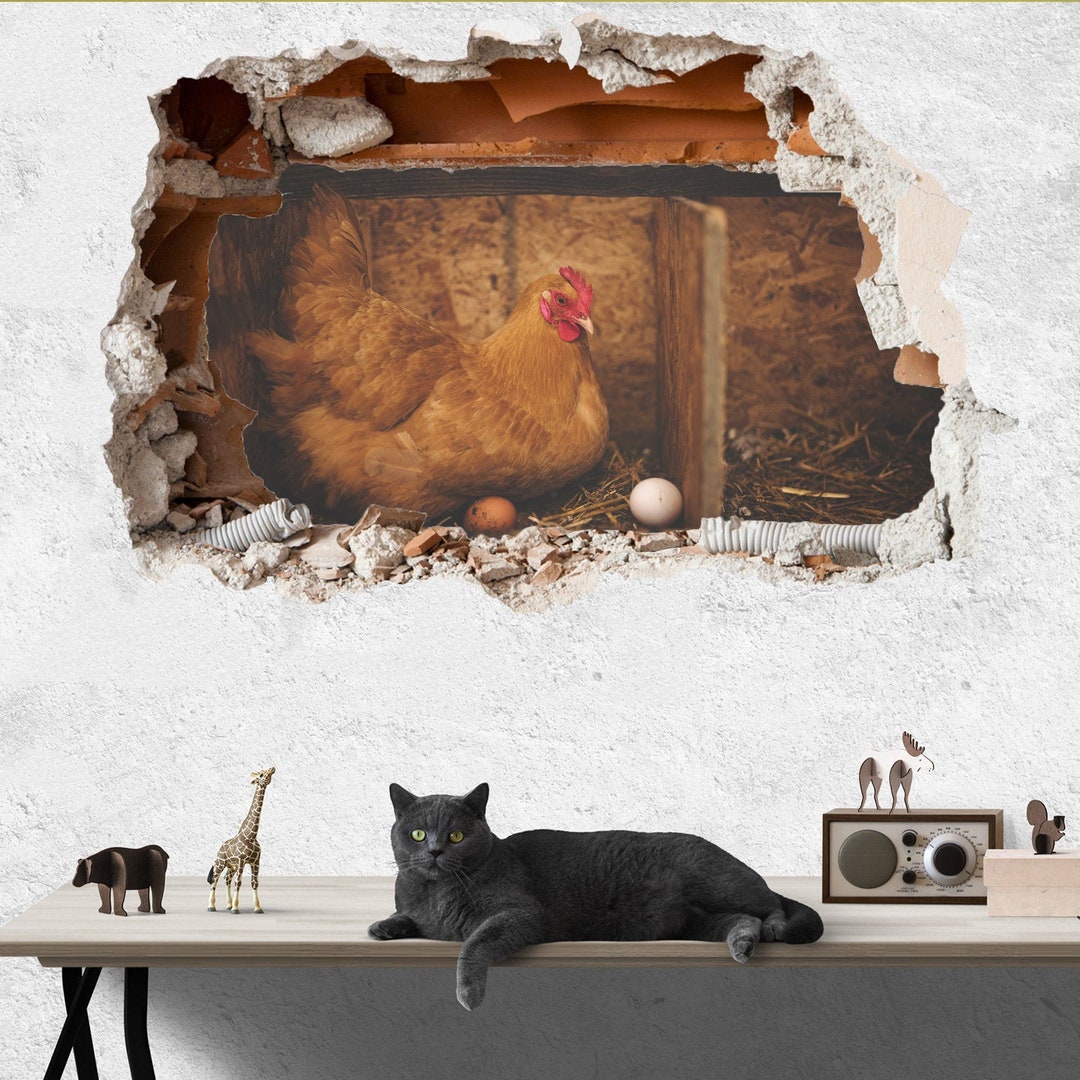 Farm Animals Chicken Coop Fresh Egg Wall Sticker Art Poster Mural ...