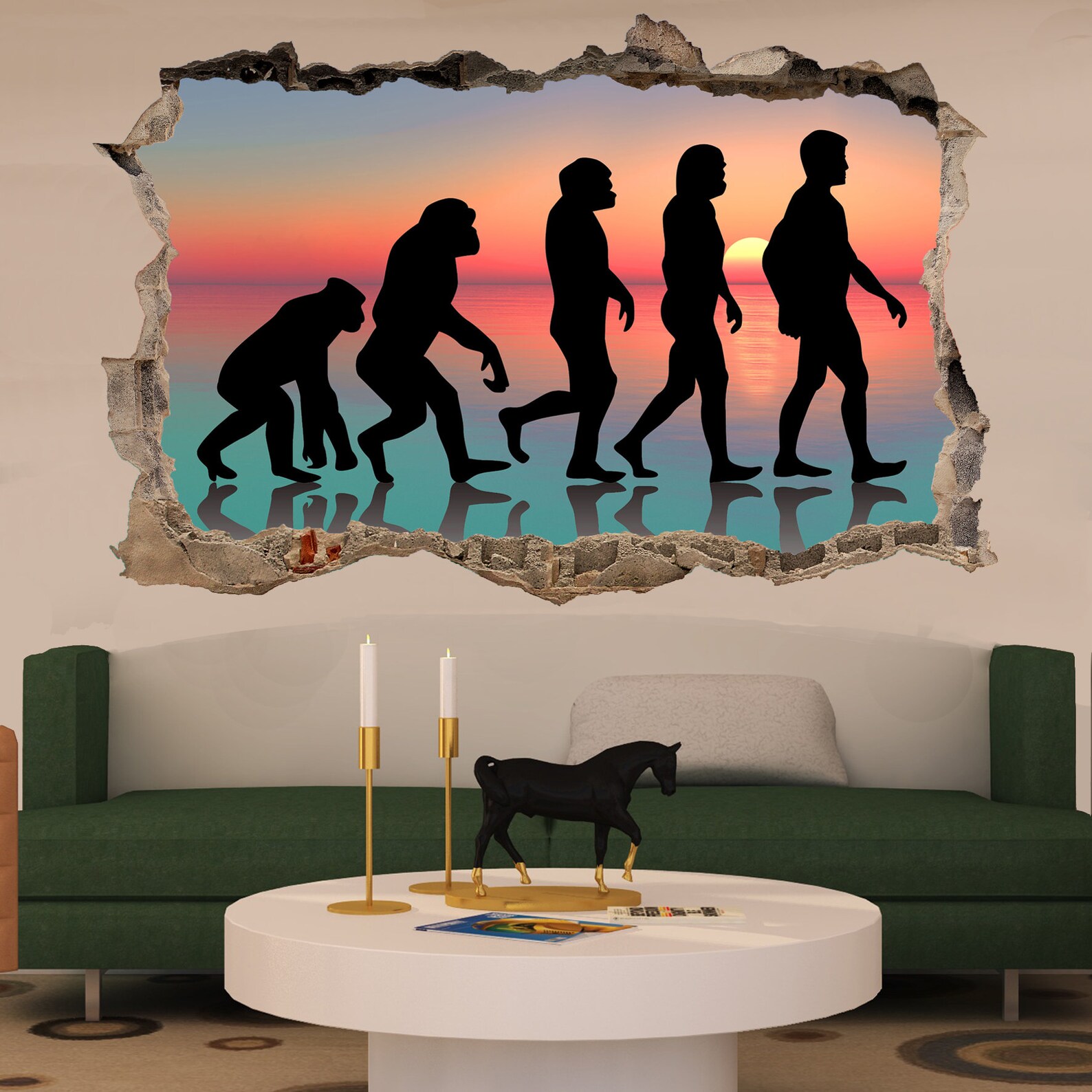 Evolution of Human Educational Wall Sticker Art Poster Mural Transfer ...