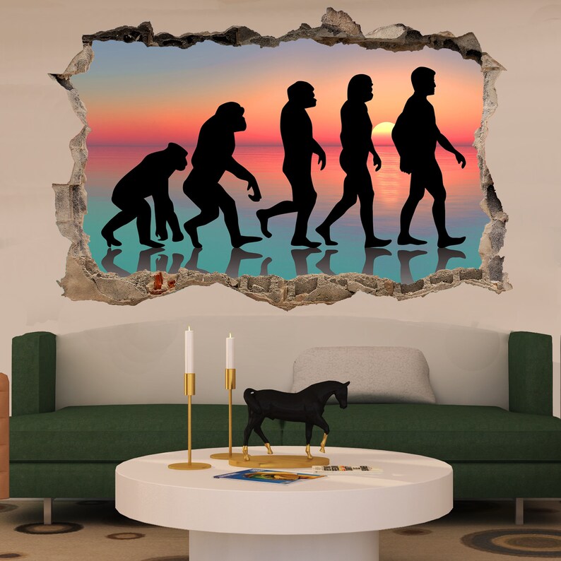 Evolution of Human Educational Wall Sticker Art Poster Mural Transfer ...