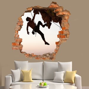 Outdoors Sports Rock Climbing Wall Sticker Art Poster Mural Transfer ...