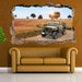 Army Vehicle 4 Wheel Drive off Road Wall Sticker Art Poster Mural ...