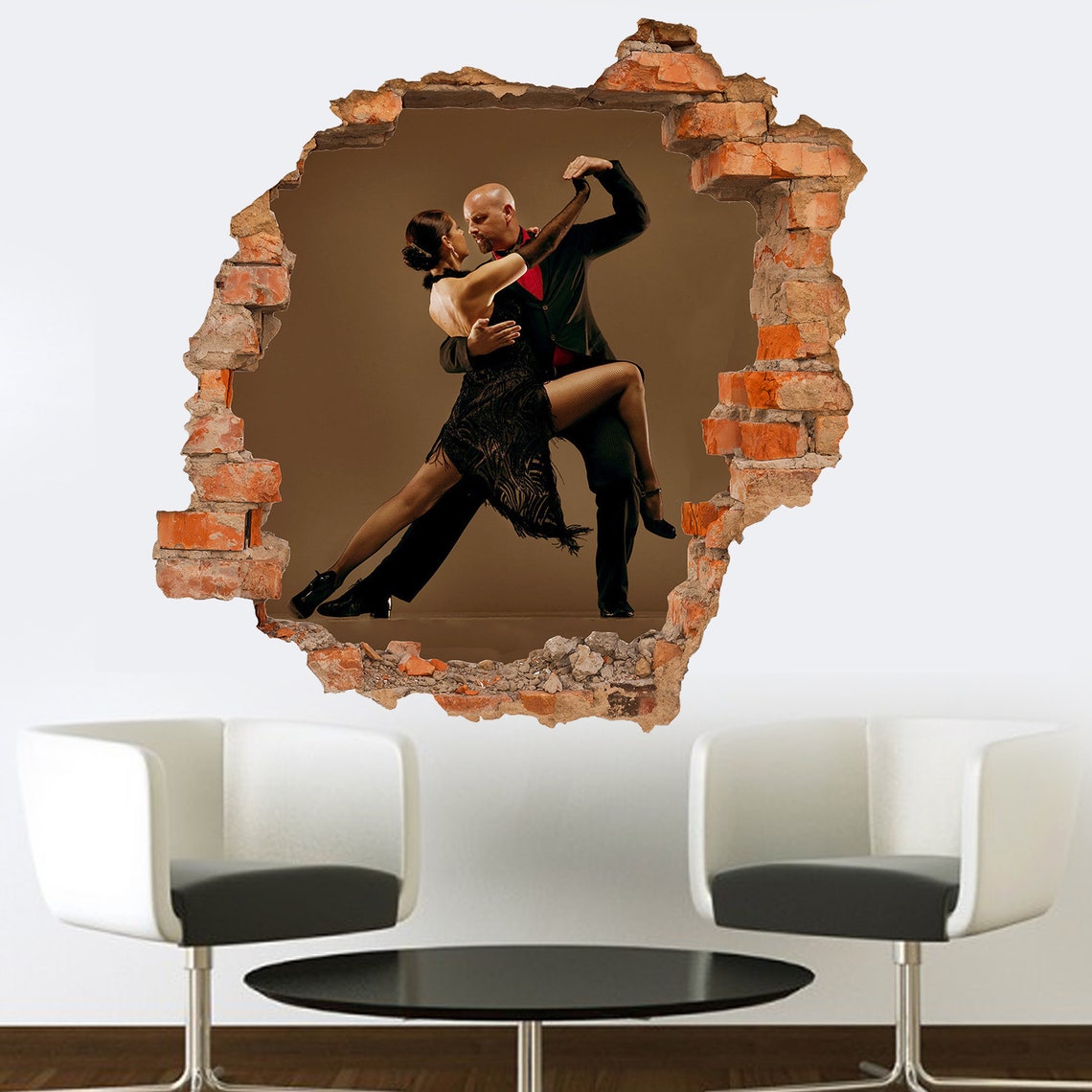 Music Dance Dancer Tango Wall Sticker Art Poster Mural | Etsy