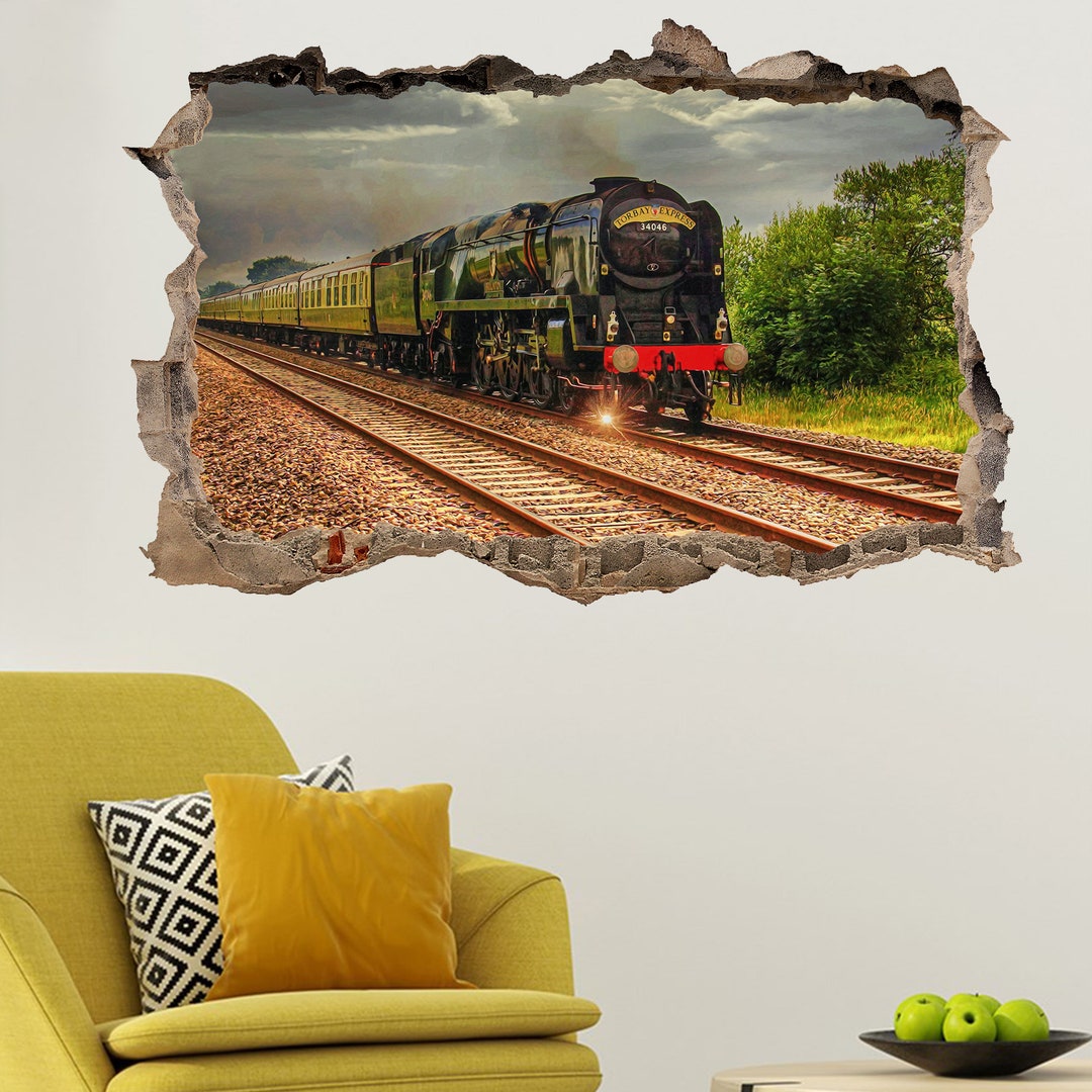 Railway Nostalgic Tour Train Wall Sticker Art Poster Mural Transfer ...