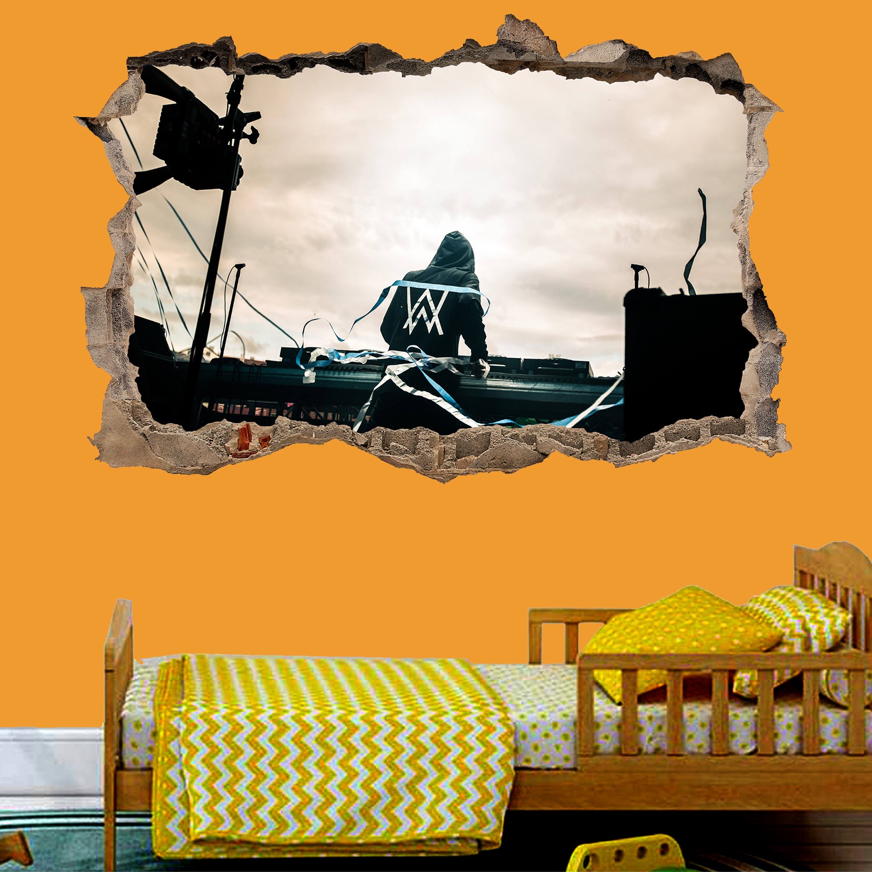 Open Air Music Concert Festival DJ Decks Wall Sticker Art Poster Mural ...