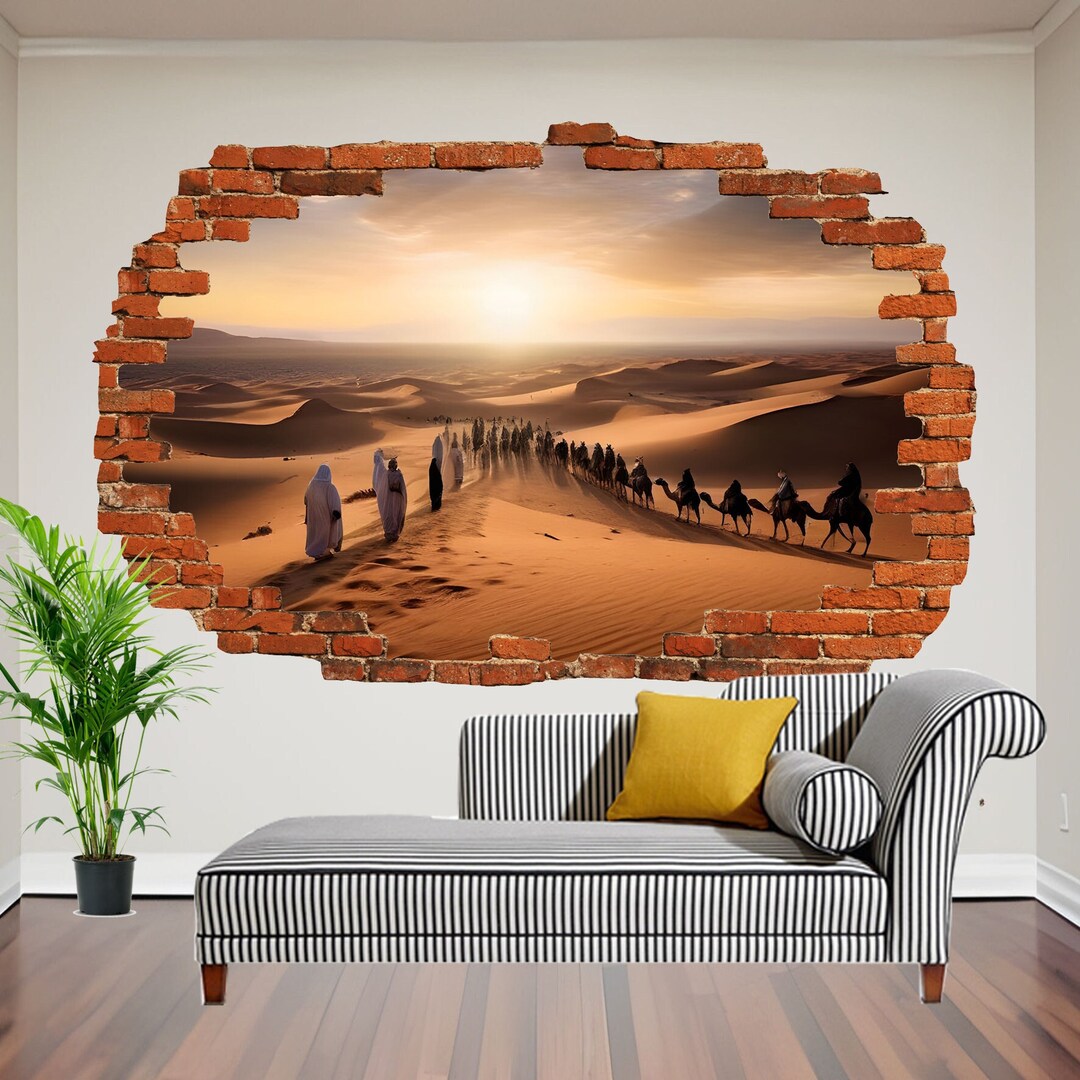 Religious Desert Pilgrimage Wall Sticker Art Poster Mural Decal Room ...
