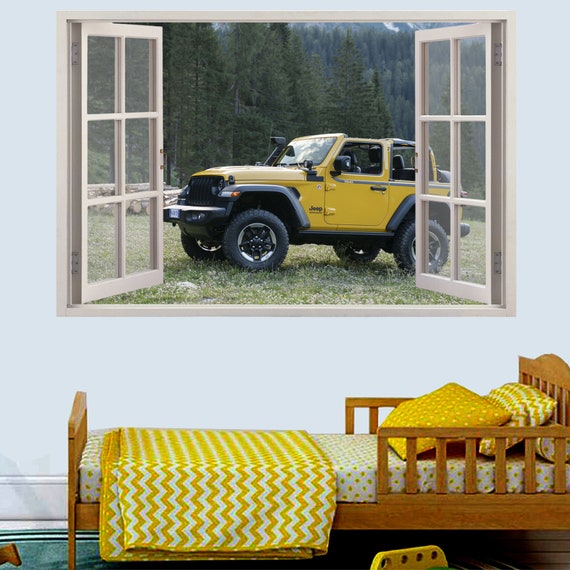 Car Truck 4x4 Offroad Forest Wall Sticker Art Poster Mural | Etsy