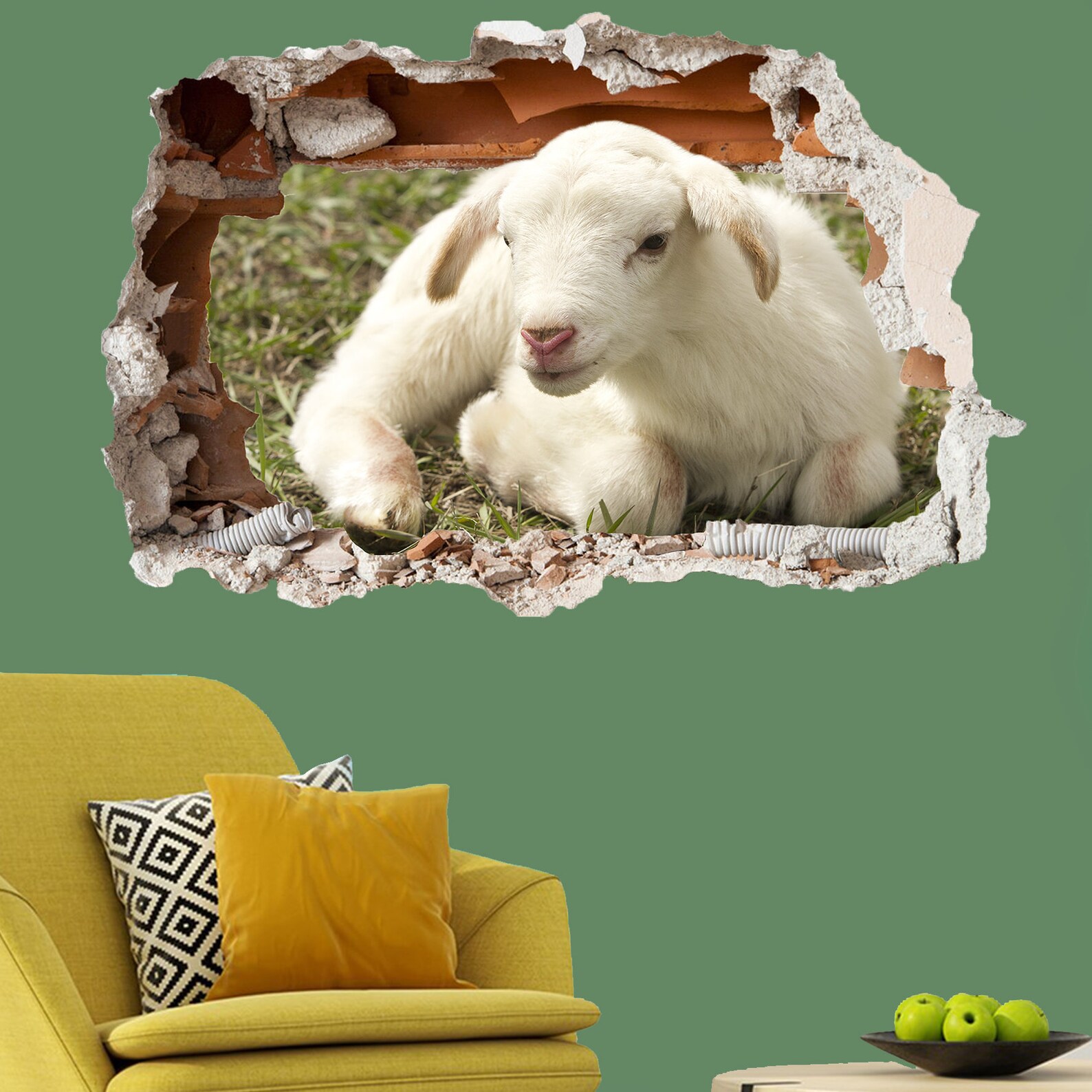 Farm Animals Little Cute Lamb Wall Sticker Art Poster Mural | Etsy