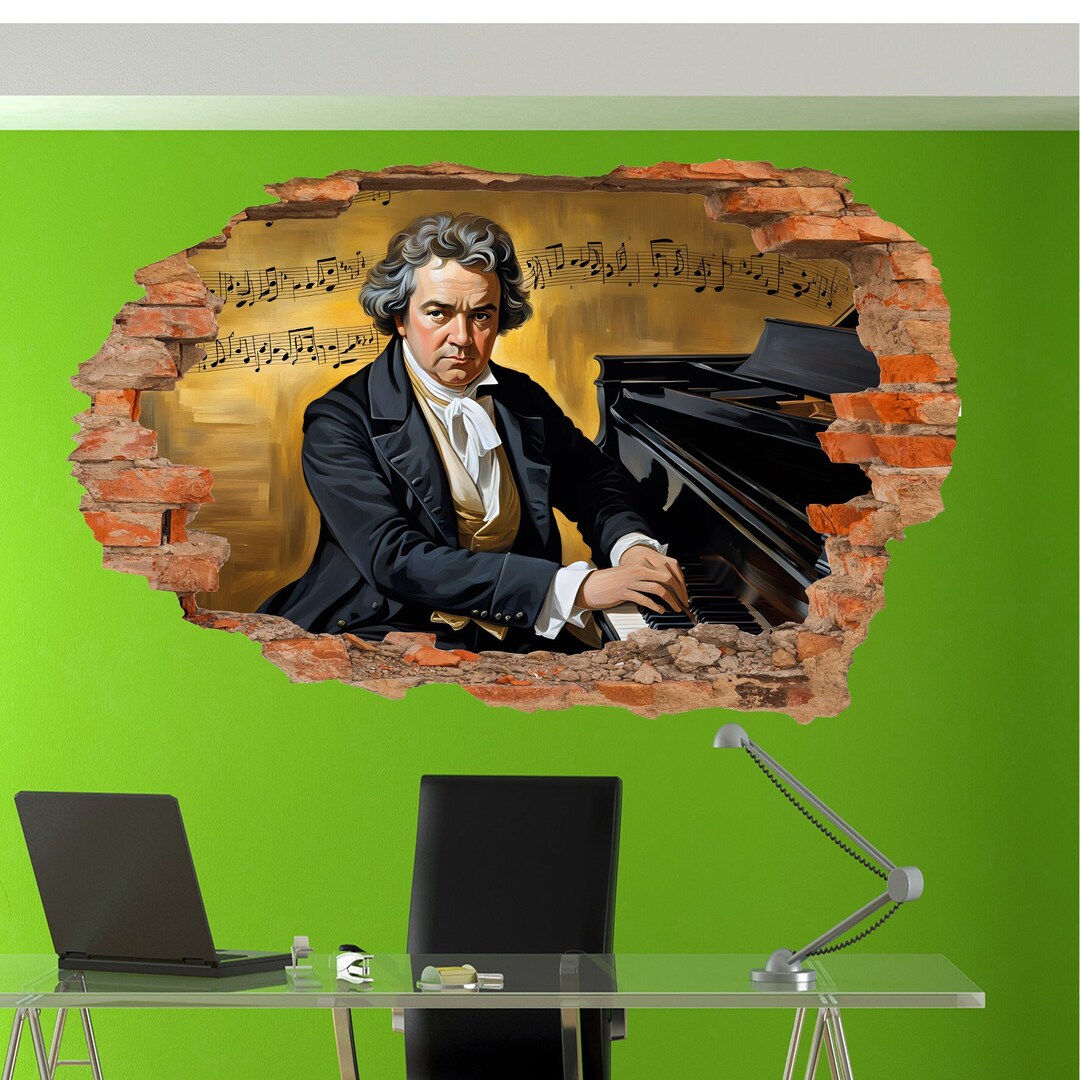 Classical Music Composer Pianist Wall Decal Sticker Mural Art Poster ...