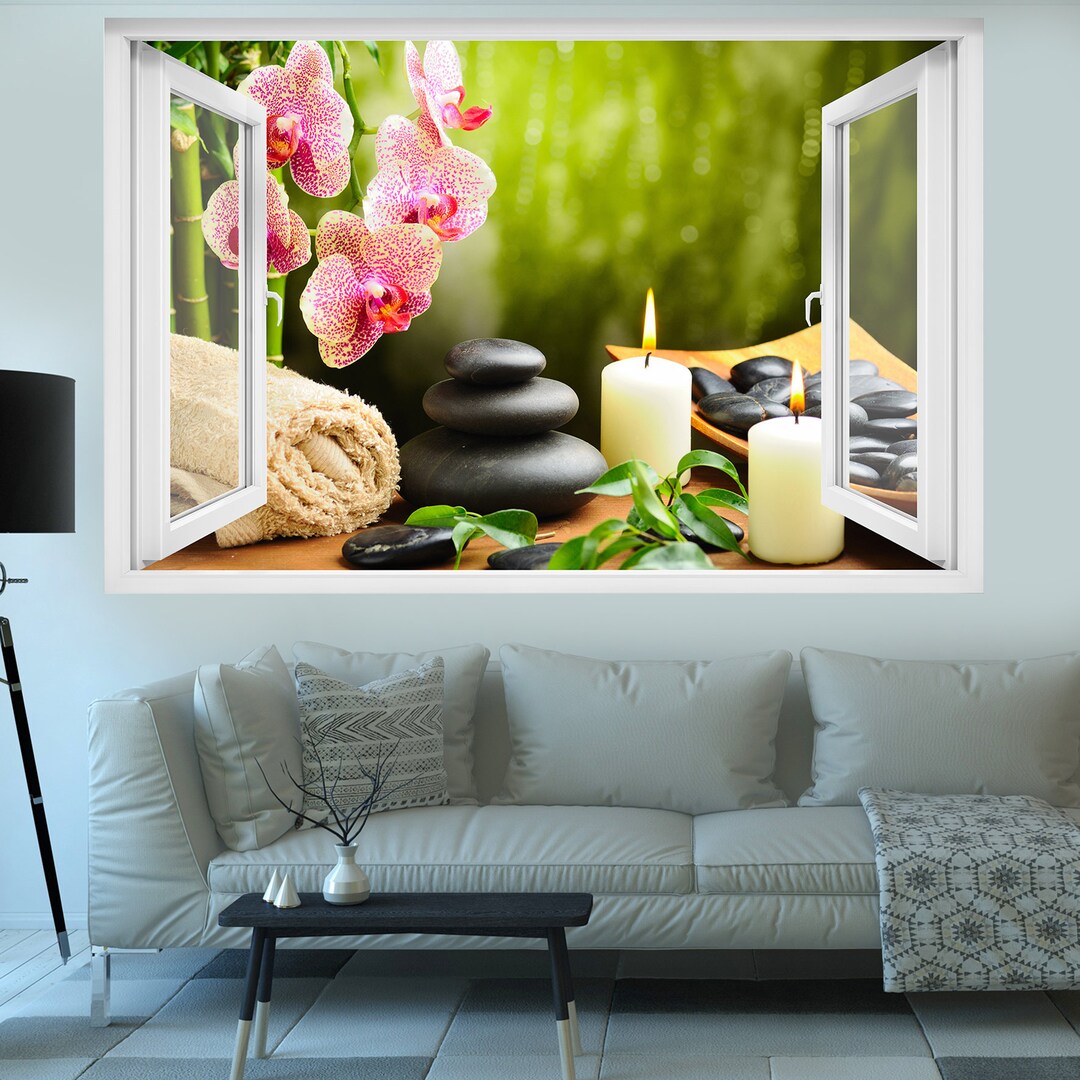 Hot Stone Massage Spa Wall Sticker Art Poster Mural Transfer Decal ...
