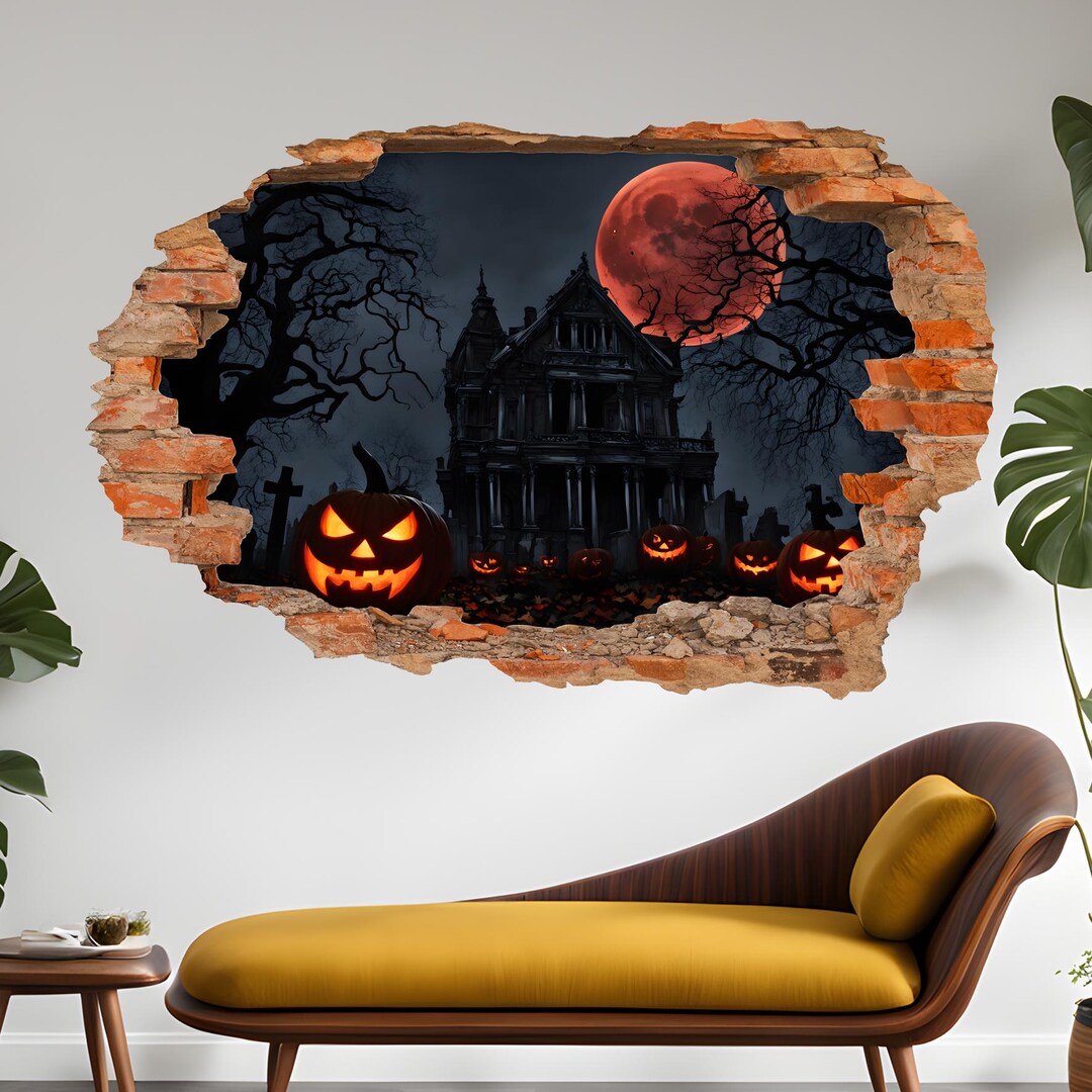Haunted House Best Gothic Wall Art Mural Decal Sticker Poster |office ...