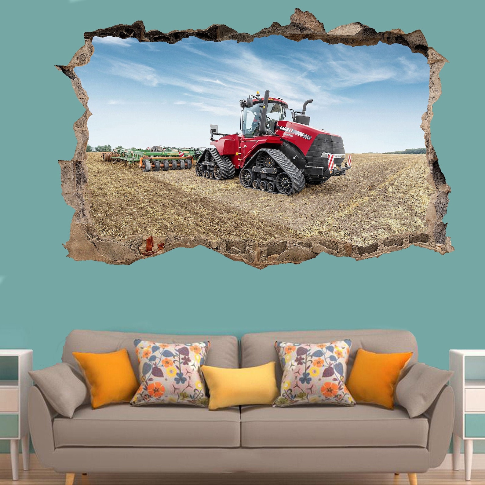 Massive Powerful Tractor Farming Machinery Wall Sticker Art - Etsy