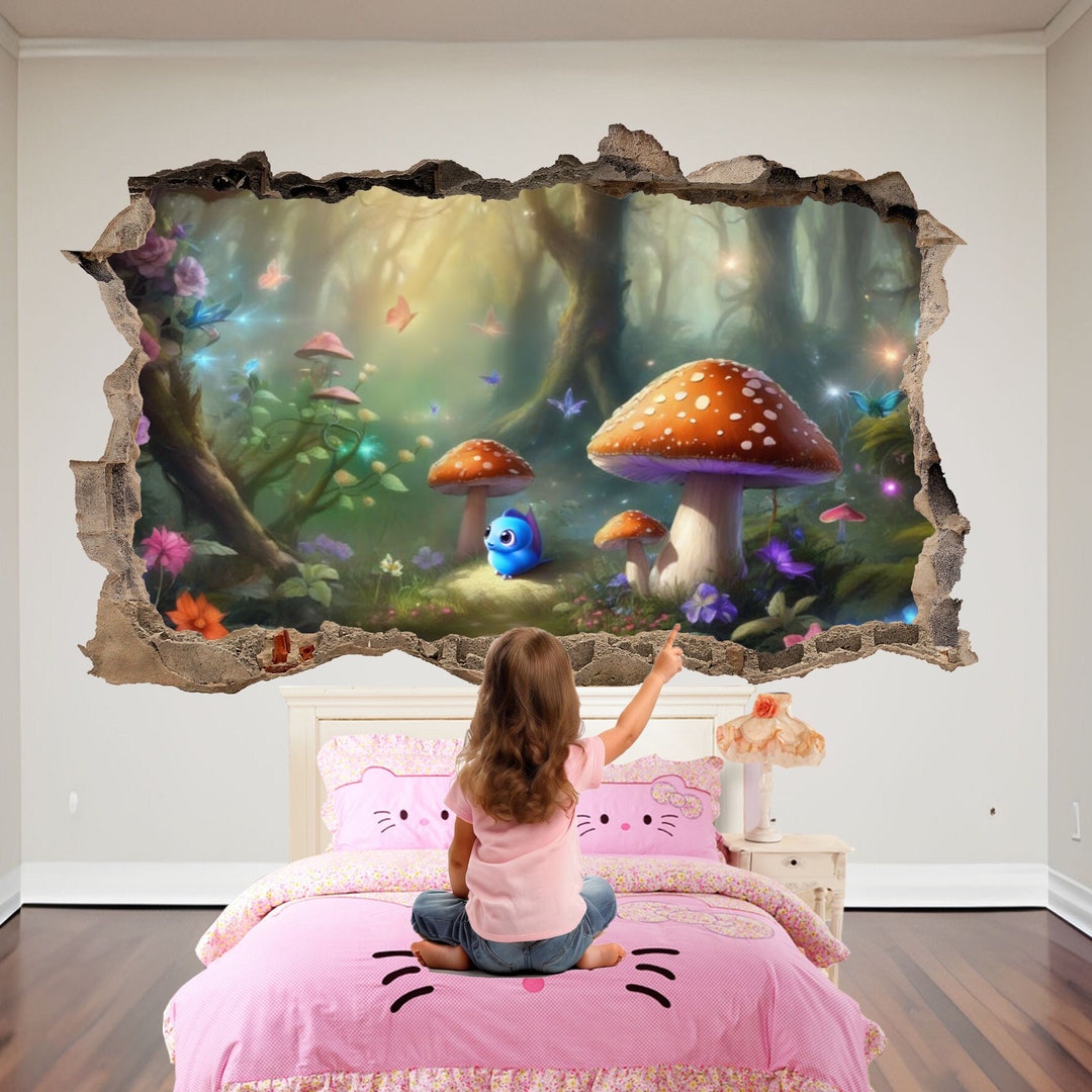 Enchanted Forest Fantasy Wall Decor Sticker Art Poster Mural Transfer ...