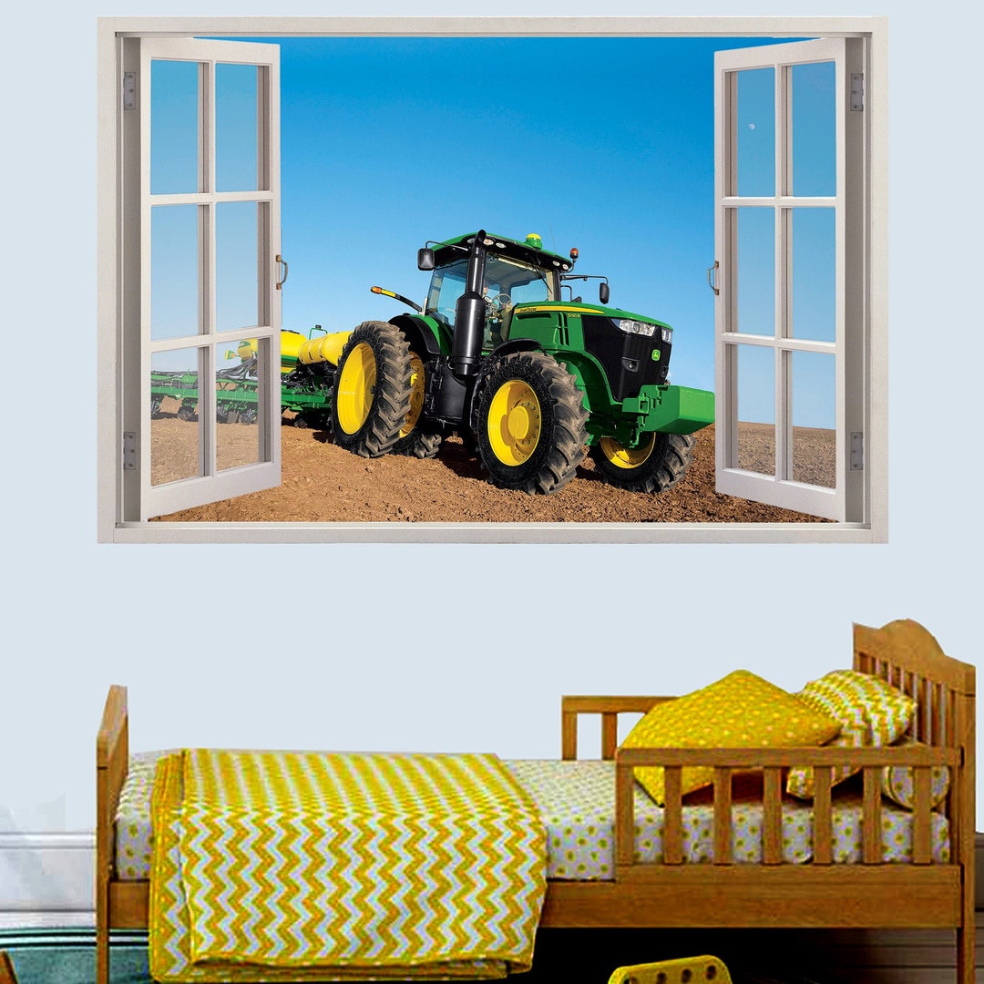 Agricultural Modern Powerful Tractor Wall Sticker Art Poster Mural ...