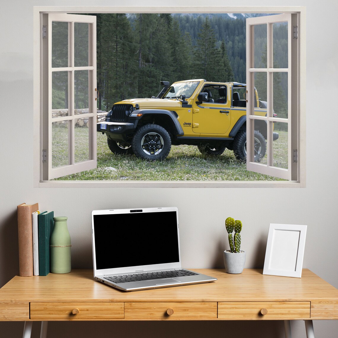 Car Truck 4x4 Offroad Forest Wall Sticker Art Poster Mural | Etsy