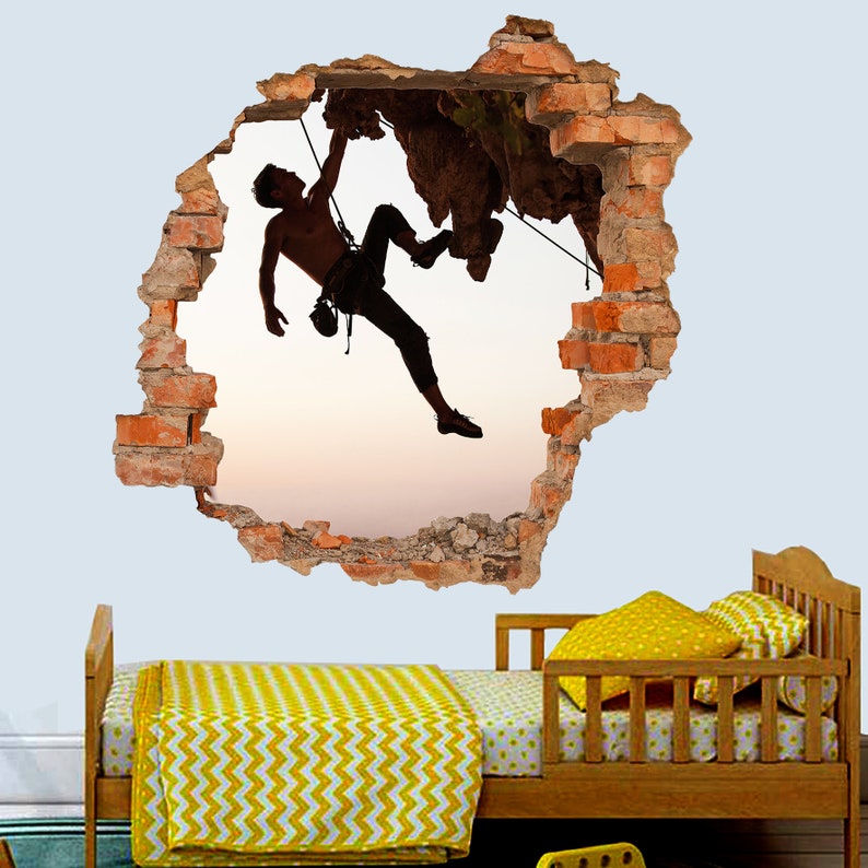 Outdoors Sports Rock Climbing Wall Sticker Art Poster Mural Transfer ...