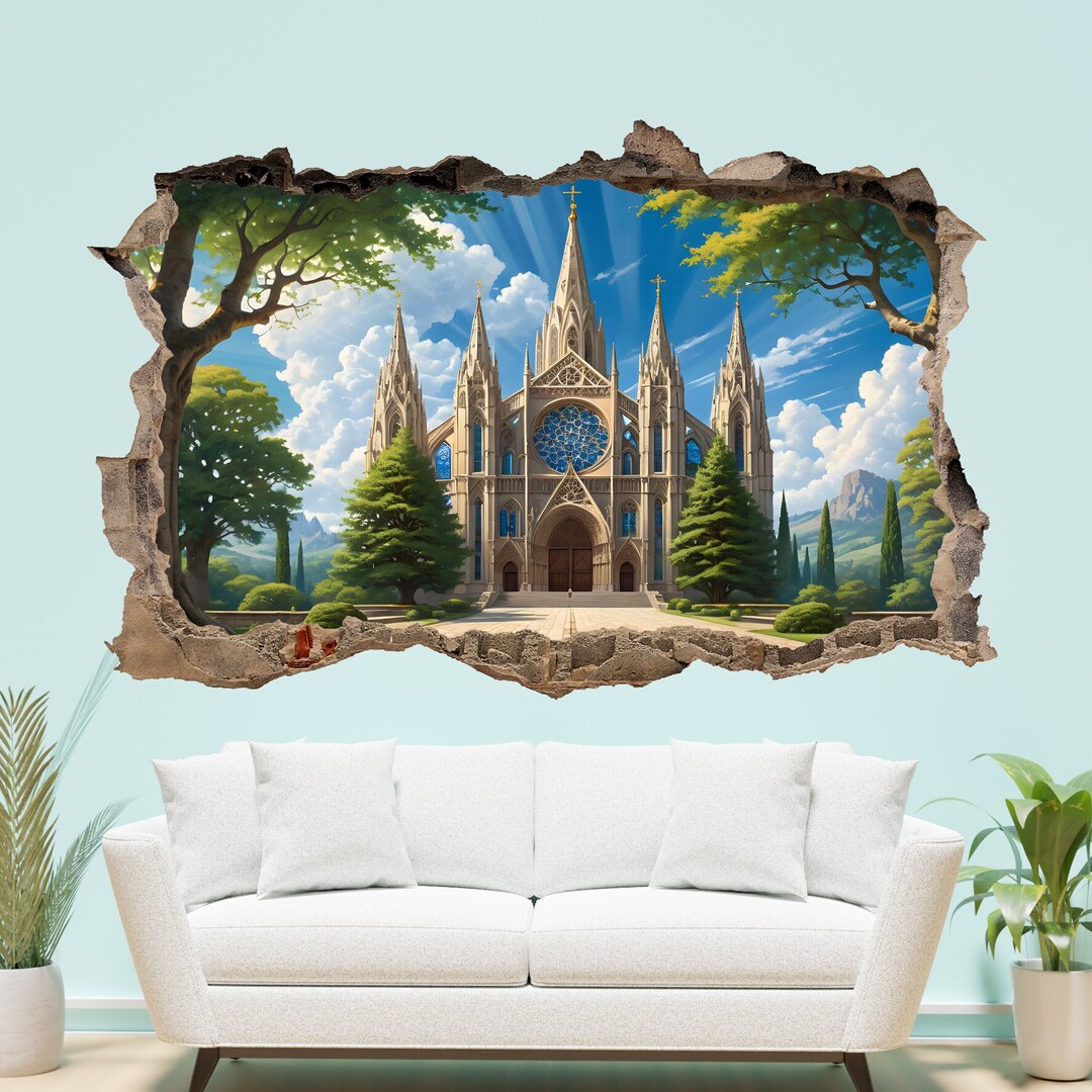 Beautiful Gothic Church Wall Sticker Decal Mural Poster Art Office ...