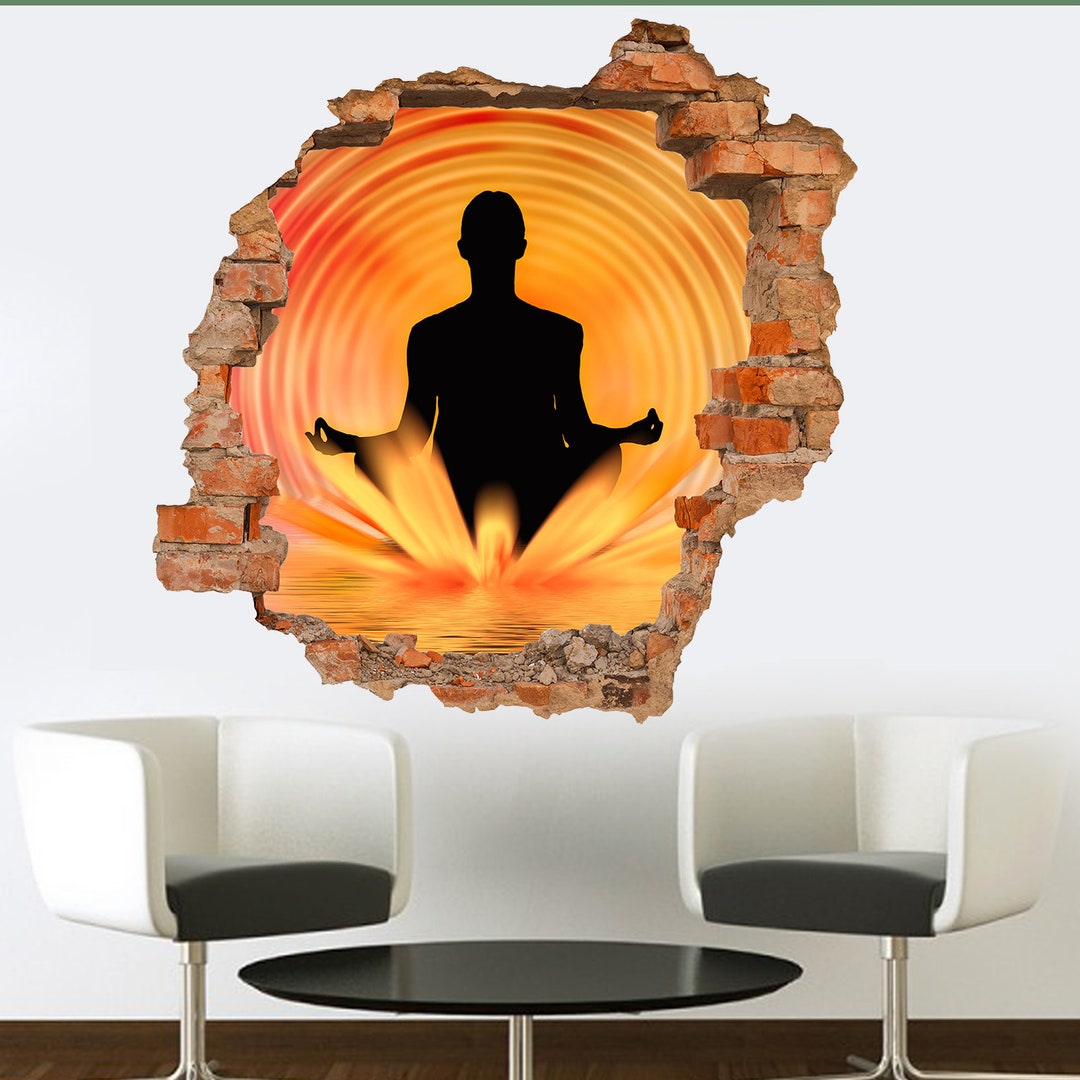 Yoga Meditation Mental Practise Wall Sticker Art Poster Mural Transfer ...