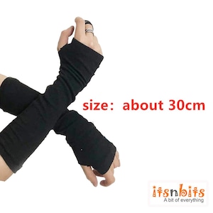 Anime Cosplay Black Ninja Gloves Elbow Gloves Over Sleeve - Etsy