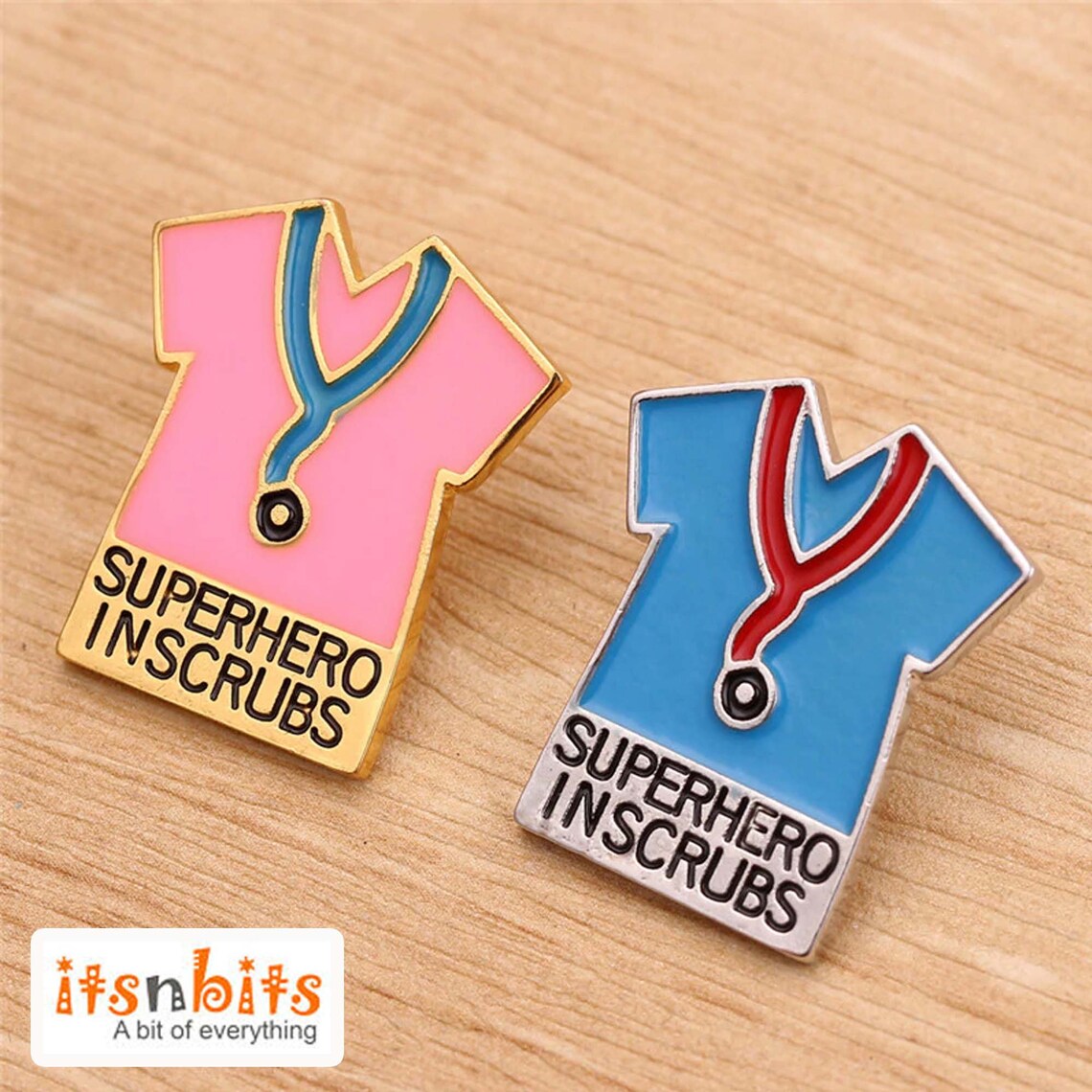 Super Hero in Scrubs Enamel Pin Badge Superhero NHS Worker | Etsy UK