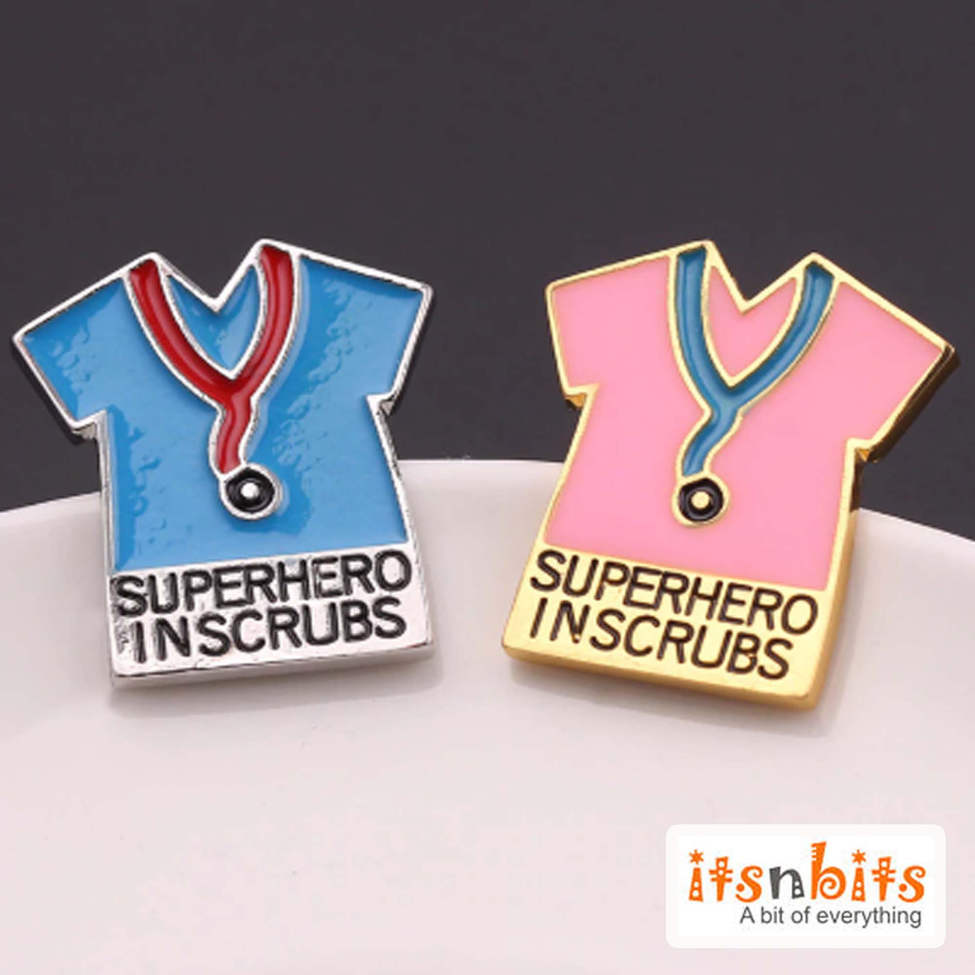 Super Hero in Scrubs Enamel Pin Badge Superhero NHS Worker | Etsy UK