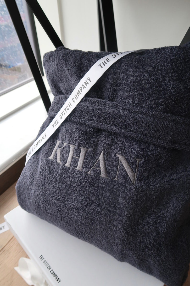 Personalised Embroidered Luxury Bath Robe Dressing Gown for - Etsy