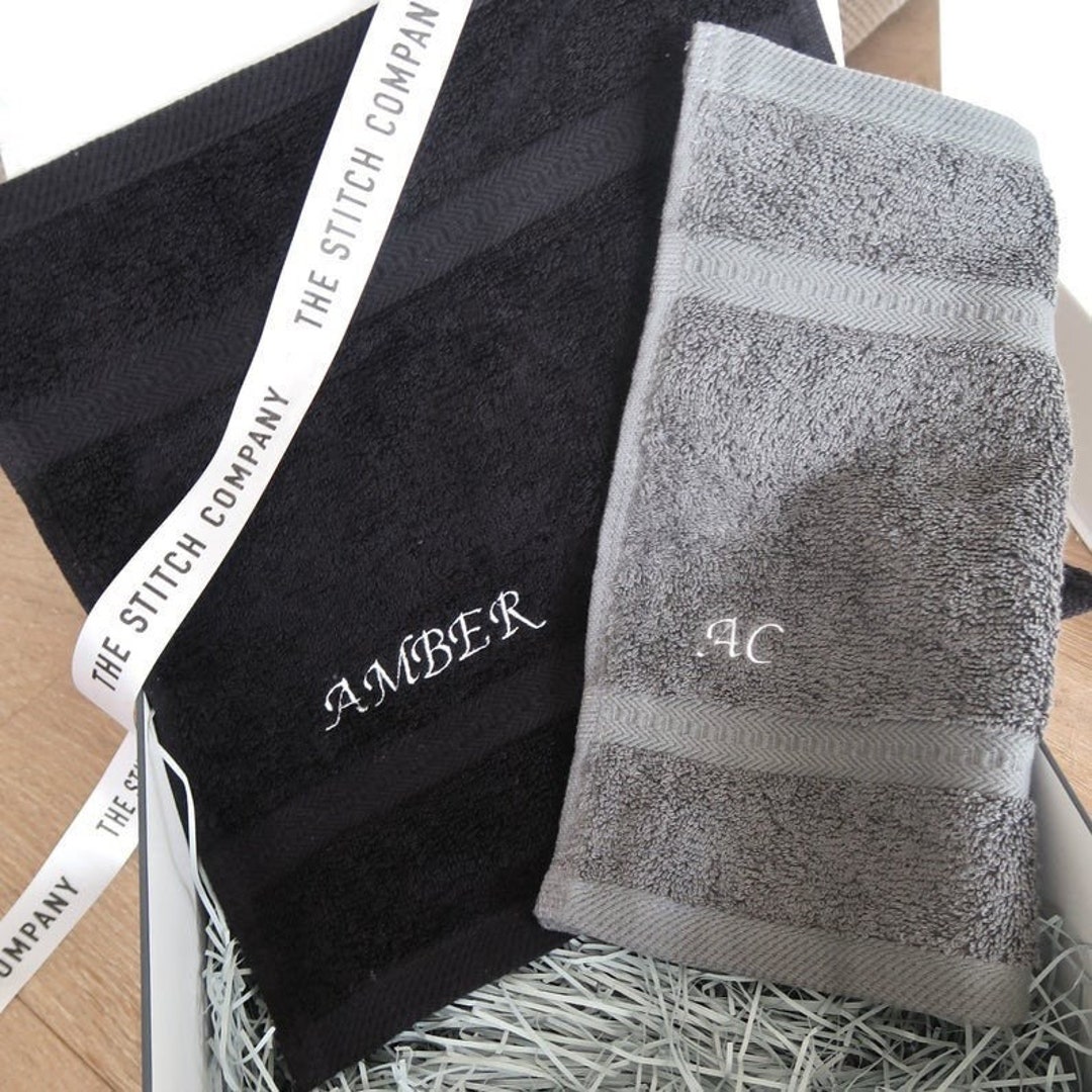 Personalized Luxury Face Cloth: Embroidered Name, 550gsm Combed Cotton ...