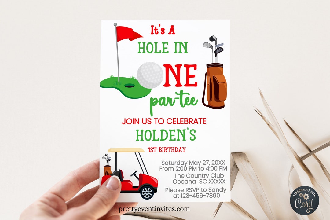 Kid Golf Birthday Invitation| Kid Golf Birthday Invitation| Golf ...