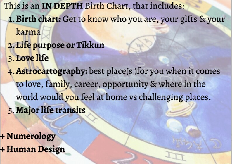 Pick 2 Charts: Numerology, Human Design or Astrology - Etsy