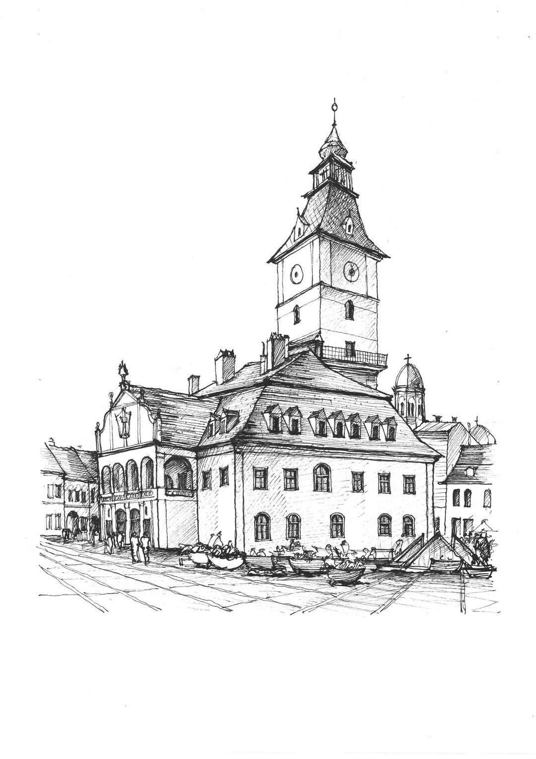 Old City Hall of Brasov Art Print - Etsy