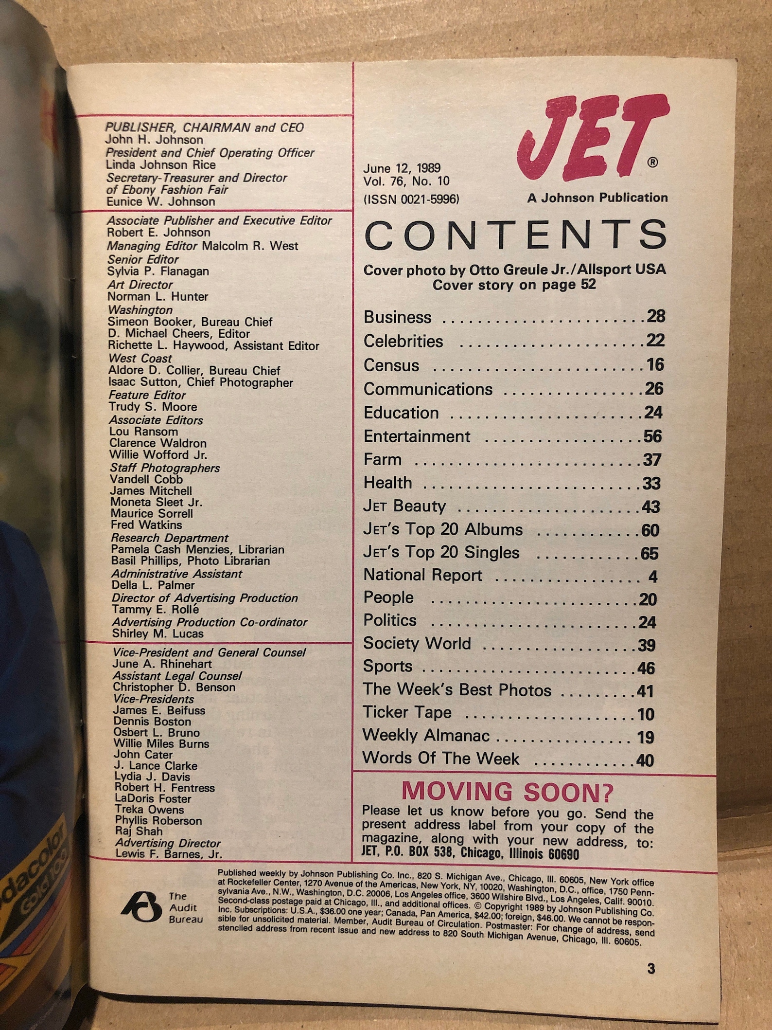 JET Magazine Michael Jordan Chicago Bulls Rare June 12 1989 - Etsy