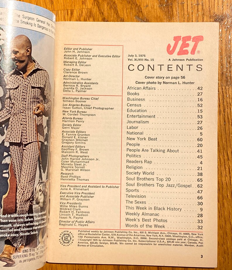 Vintage Jet Magazine Janet Jackson Randy Jackson July 3 1975 - Etsy