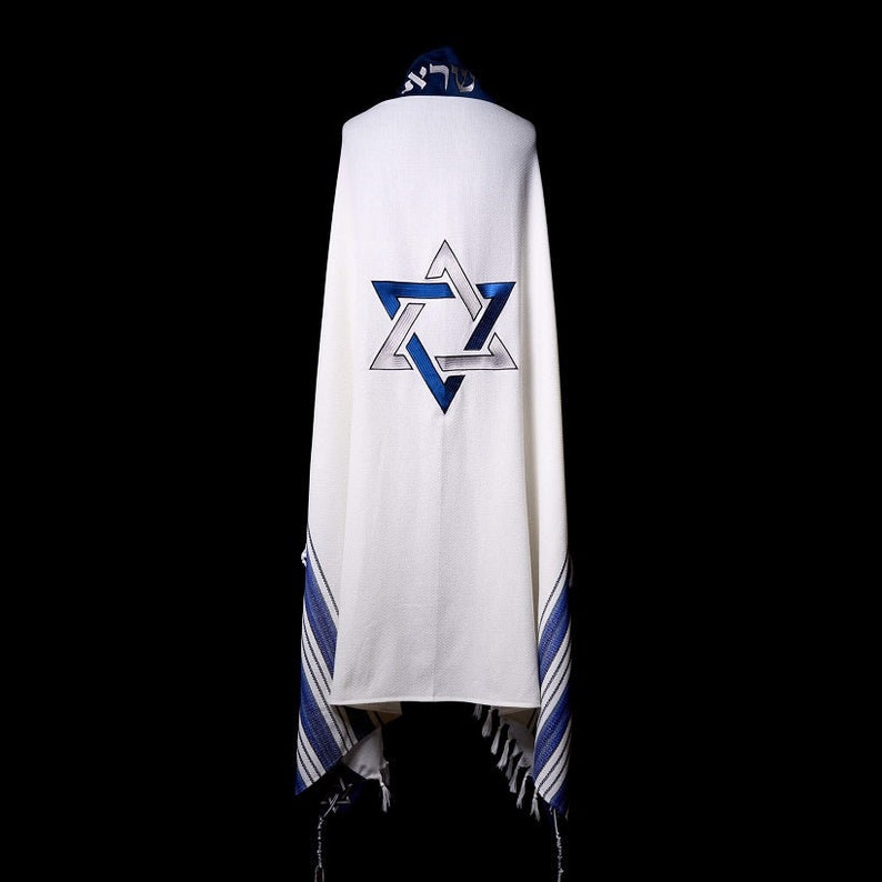 Star of David Talit 100% Kosher Judaica Handmade in Israel Bar Mitzvah ...