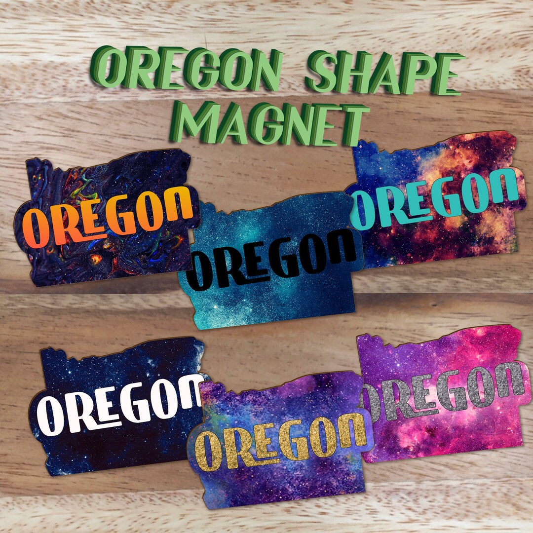 Handmade Oregon-shaped Space Galaxy Wood Magnets With Vinyl - Etsy