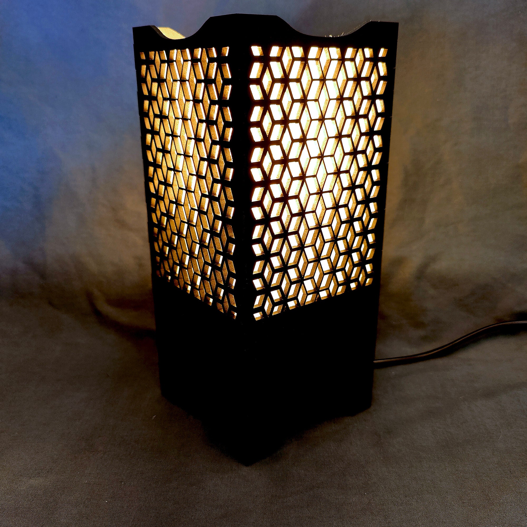 Shoji Style Decorative Desk Lamp for Home or Office Rice Paper Lantern ...