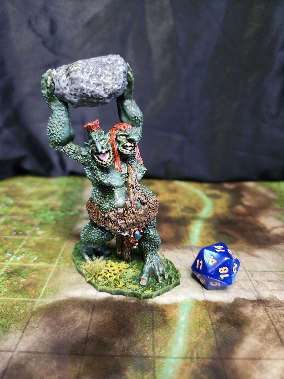 Two-headed Troll Monster Hand Painted Monster Miniature Dungeons and ...