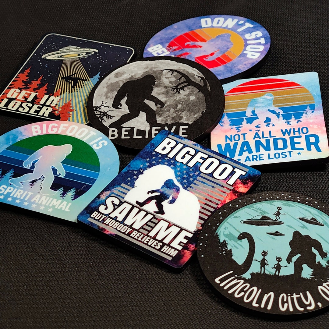 Bigfoot Wooden Fridge Magnets Fun Designs Handmade in - Etsy