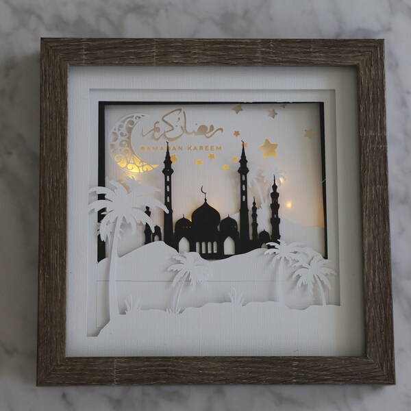 Moon and Stars Shadow Box Template - Etsy