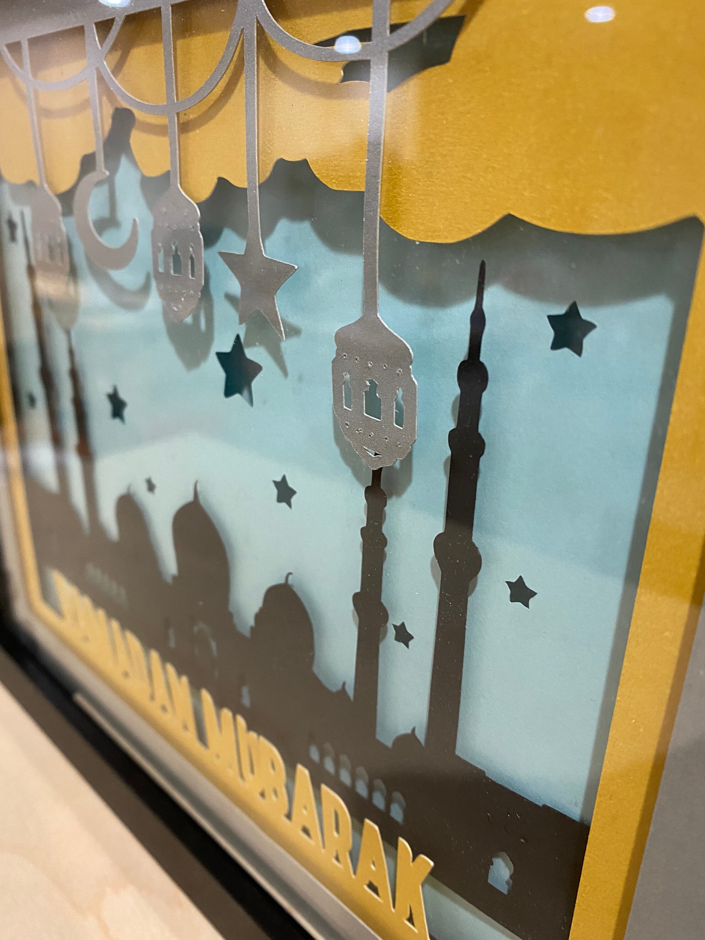 Muslim Art Islamic Holiday Template-Ramadan Shadow Box 3D Layered paper ...