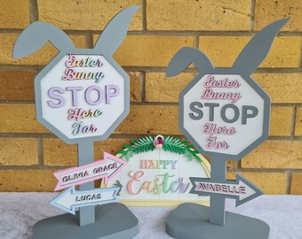 Easter Bunny Stop Here Sign - Etsy