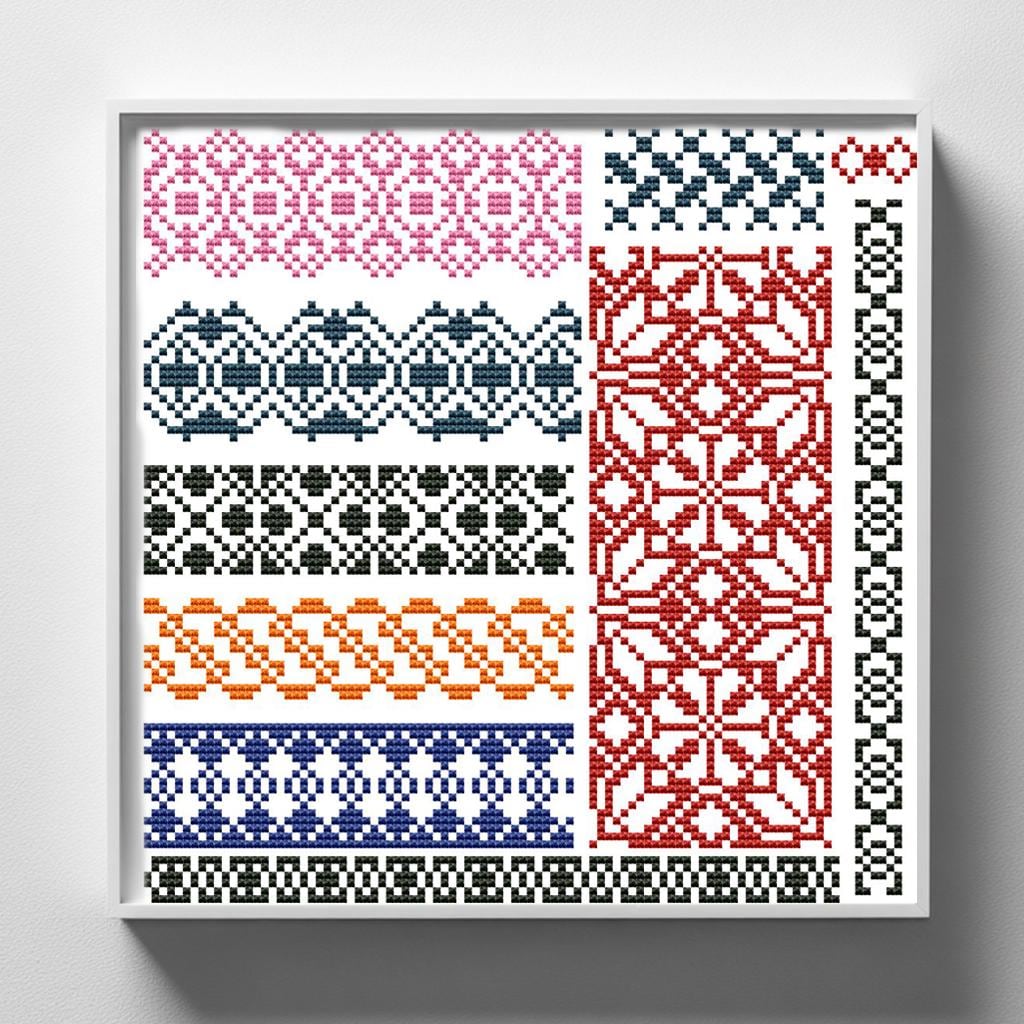 Beginner Cross Stitch Borders Patterns PDF Instant Download ...