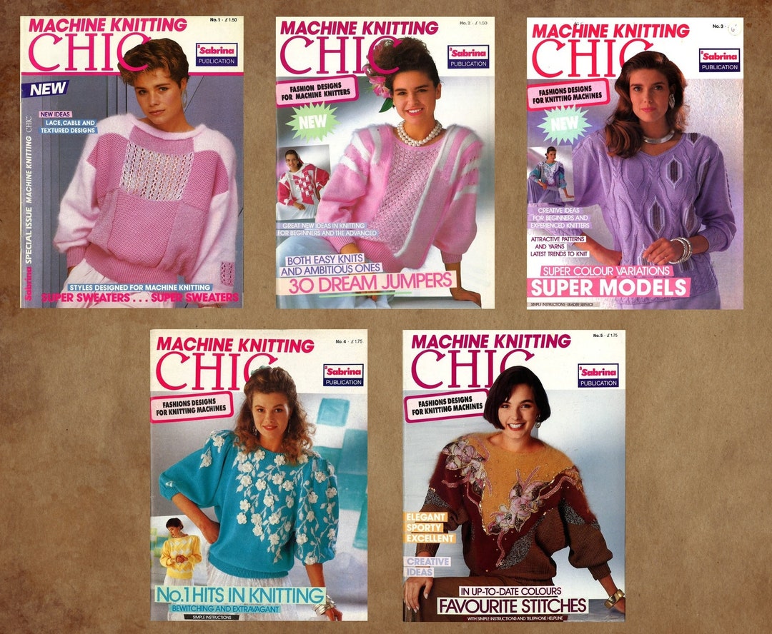 Knit Machines Knitting Knitted Pattern, Vintage EBOOK on PDF Parts 1-5 ...