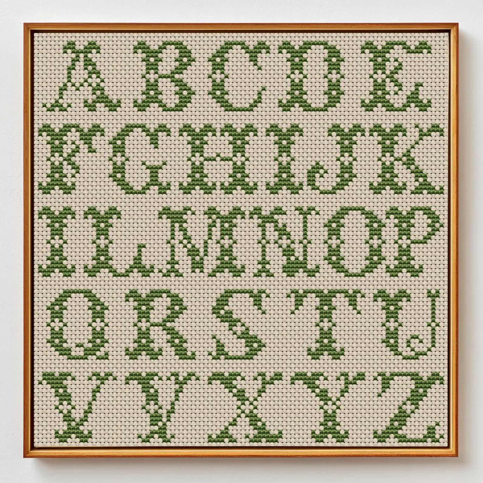 Alphabet Cross Stitch PDF | Monogram Letters Easy Personalized Initial ...